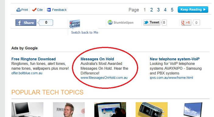 Get In The Know With Online Ads - Messages On Hold